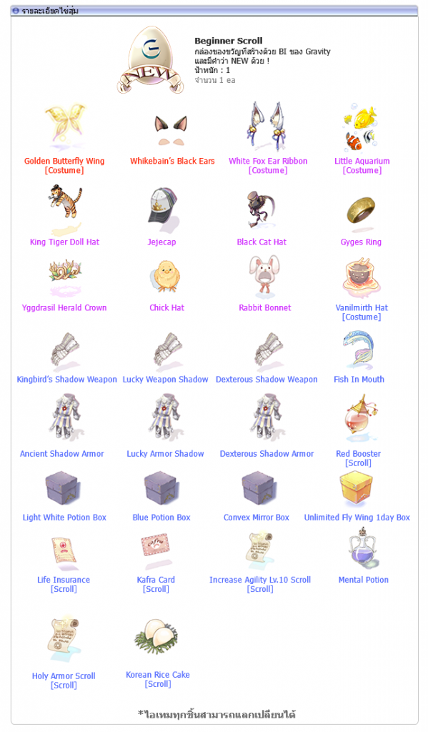 Beginner Scroll & Old Hat Box – Ragnarok Online