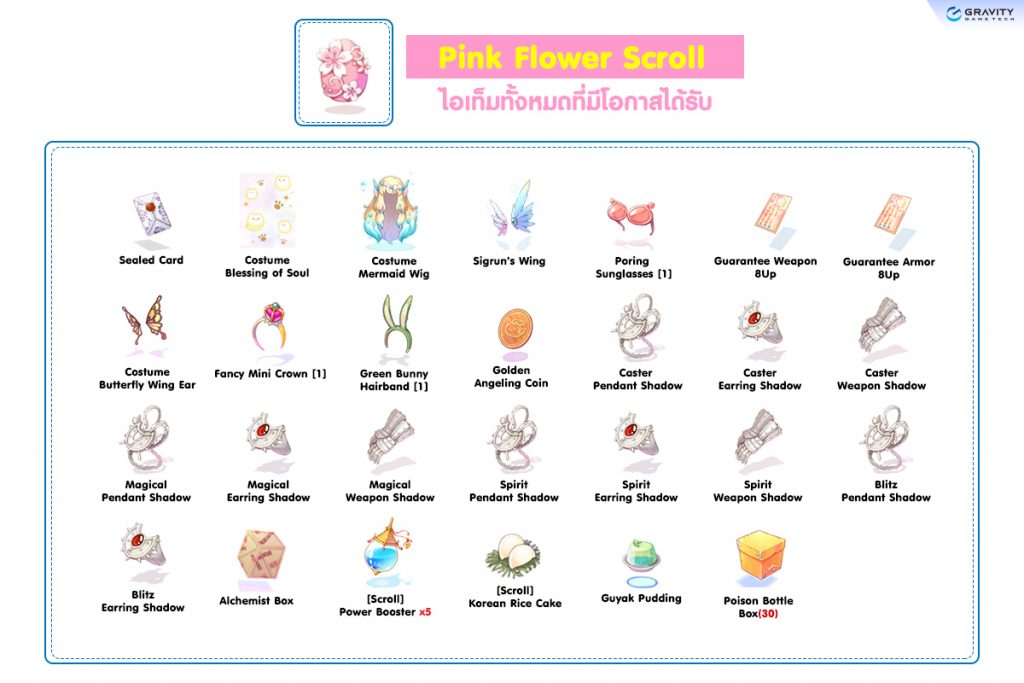 Pink Flower Scroll – Ragnarok Online
