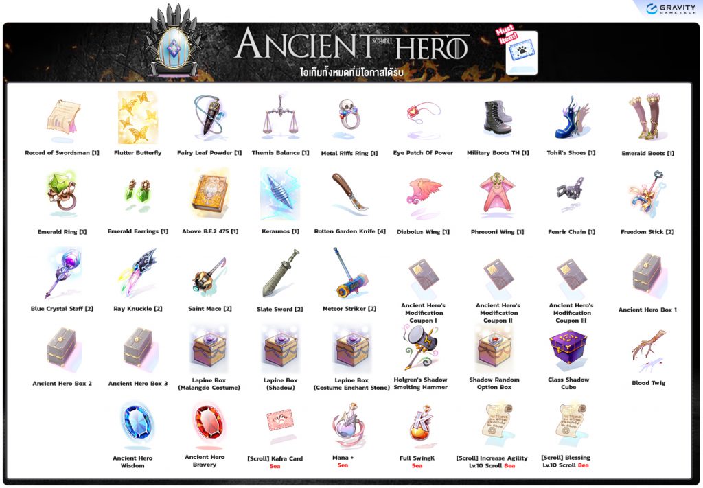 Ancient Hero’s Scroll – Ragnarok Online
