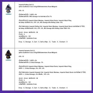 Equipment Update : Imperial Set (lv125) – Ragnarok Online