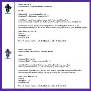 Equipment Update : Imperial Set (lv125) – Ragnarok Online