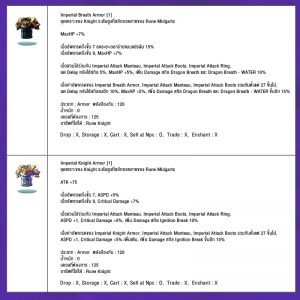 Equipment Update : Imperial Set (lv125) – Ragnarok Online
