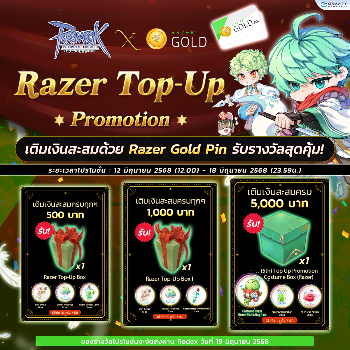 Razer Top Up Promotion (12 June 2025) – Ragnarok Online