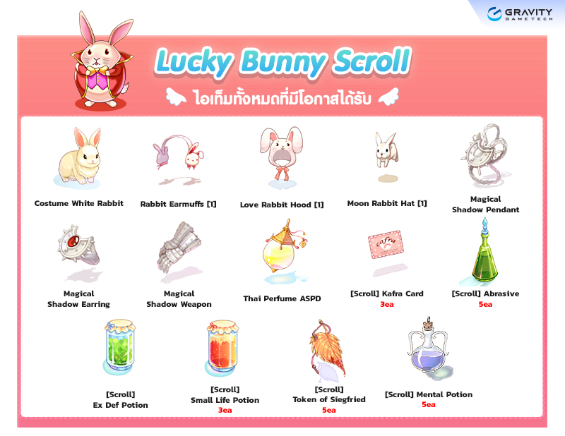 Lucky Bunny Scroll – Ragnarok Classic GGT