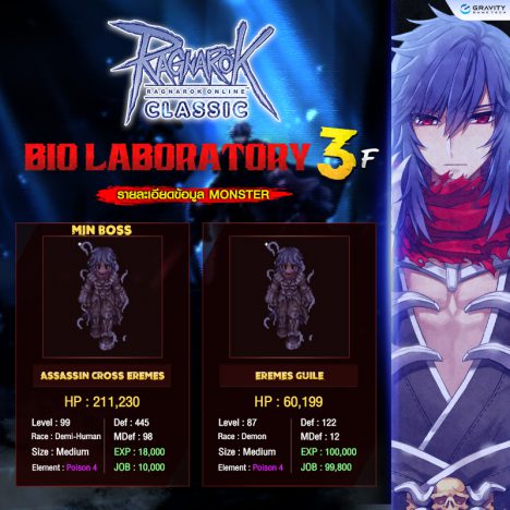 Update : Bio Laboratory F3 – Ragnarok Classic GGT
