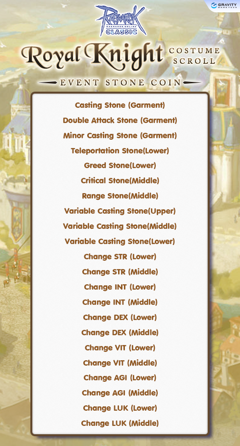 Royal Knight Costume Scroll – Ragnarok Classic GGT