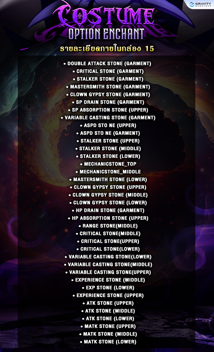 Costume Enchant Stone Box 15 – Ragnarok Classic GGT