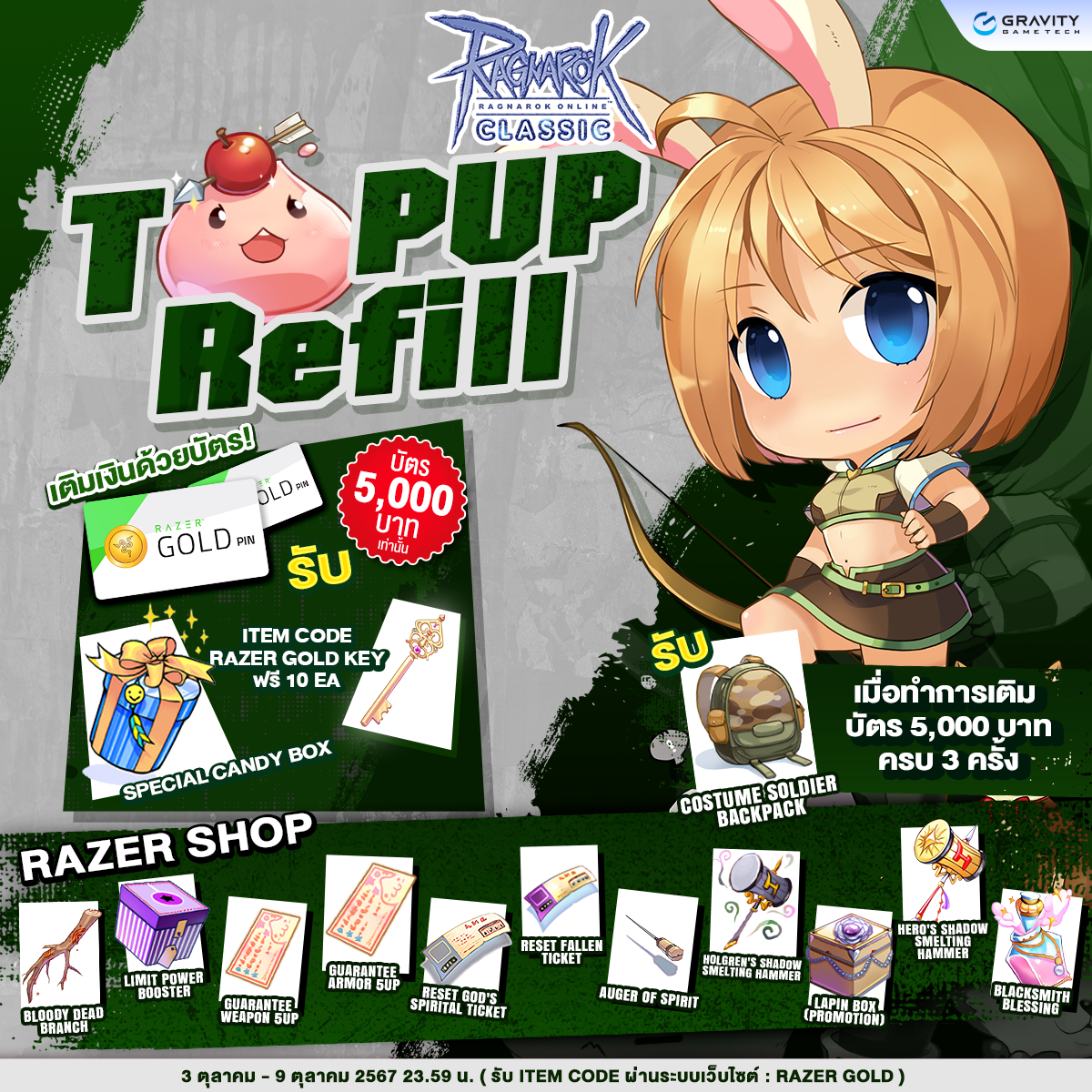 Promotion ROC X Razer Top Up – Ragnarok Classic GGT