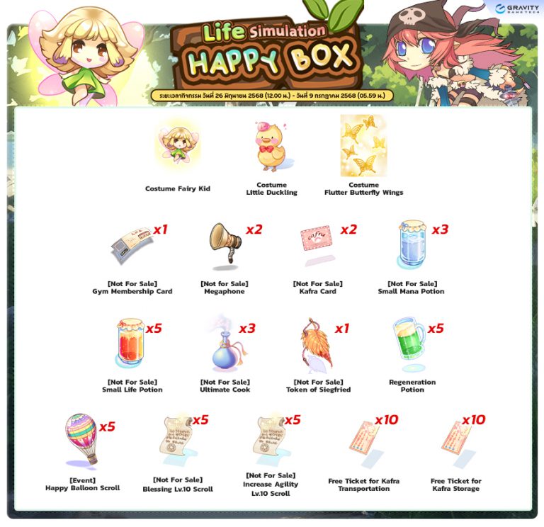 [Baphomet] Life Sim Mission & Life Sim Happy Box – Ragnarok Classic GGT
