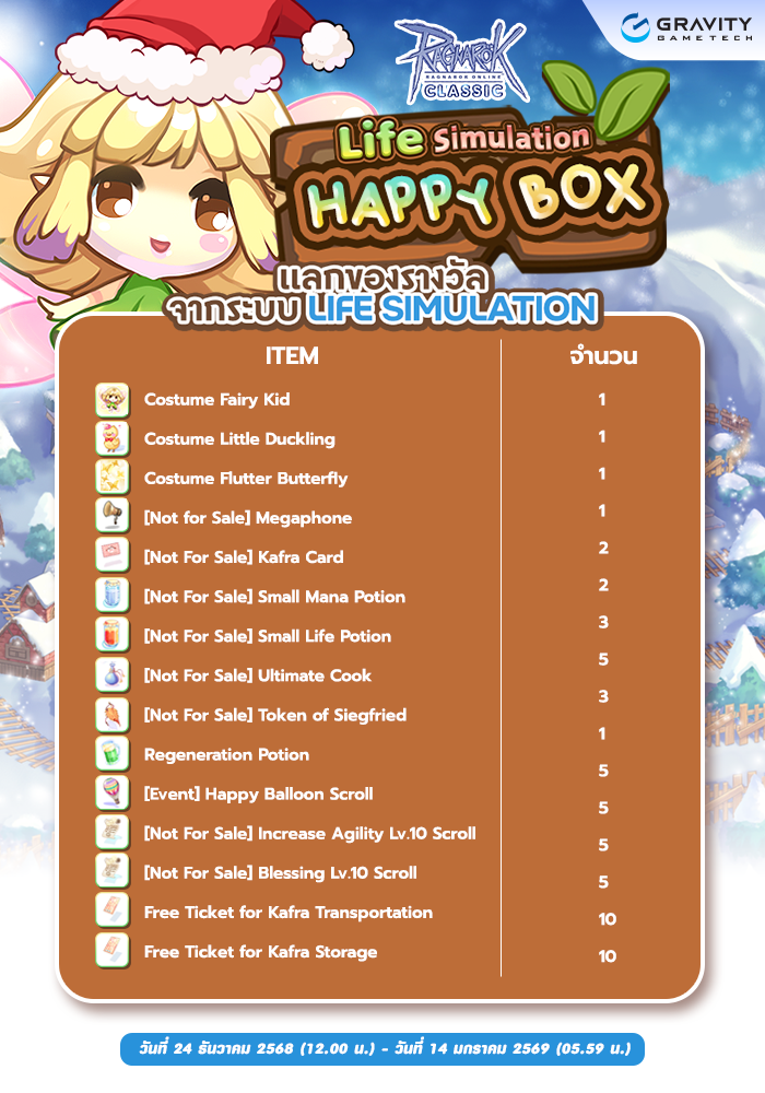 Life Sim Happy Box – Ragnarok Classic GGT